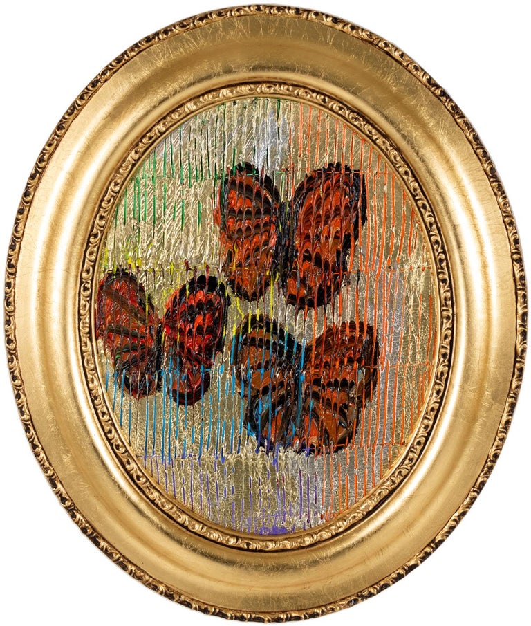 Hunt Slonem - 3 Monarchs- butterfly painting by Hunt Slonem For Sale at ...