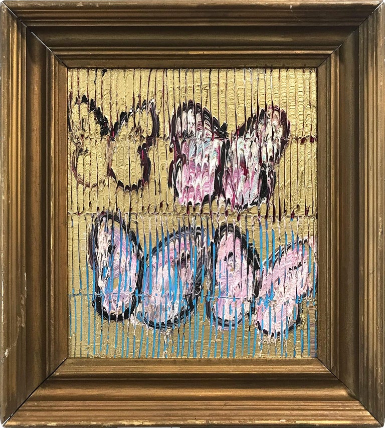 Hunt Slonem - 4 Butterflies (Butterflies on Gold Background with ...