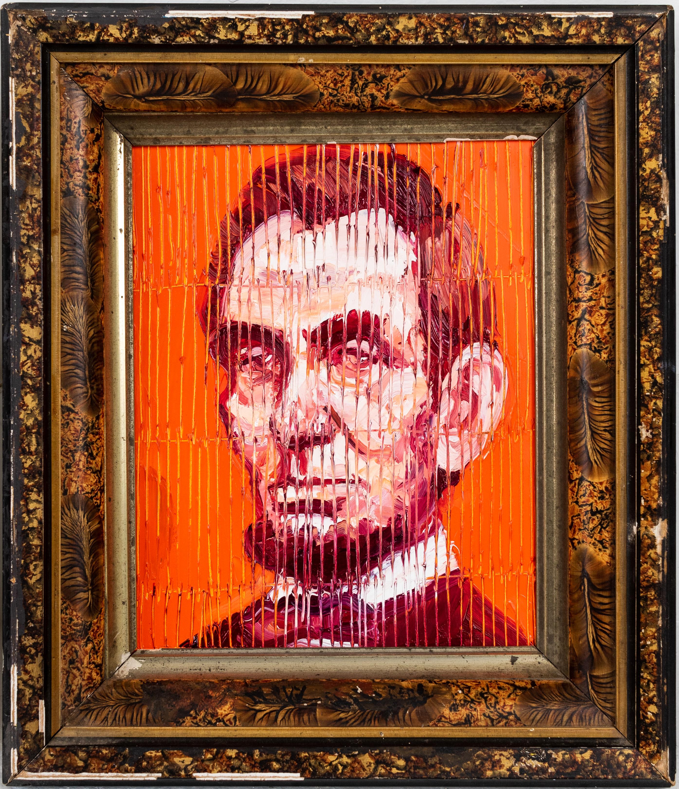 Hunt Slonem - "Jackie Kennedy" Neo-Expressionist Oil Painting in Pink ...