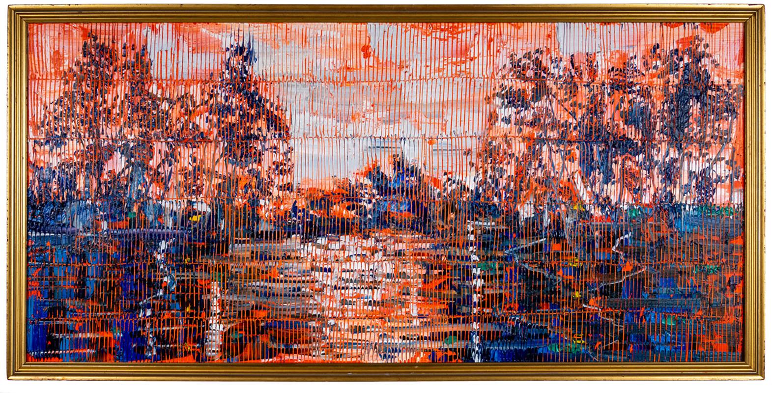 Hunt Slonem - Bayou Blue For Sale at 1stDibs | bayou abstract framed art