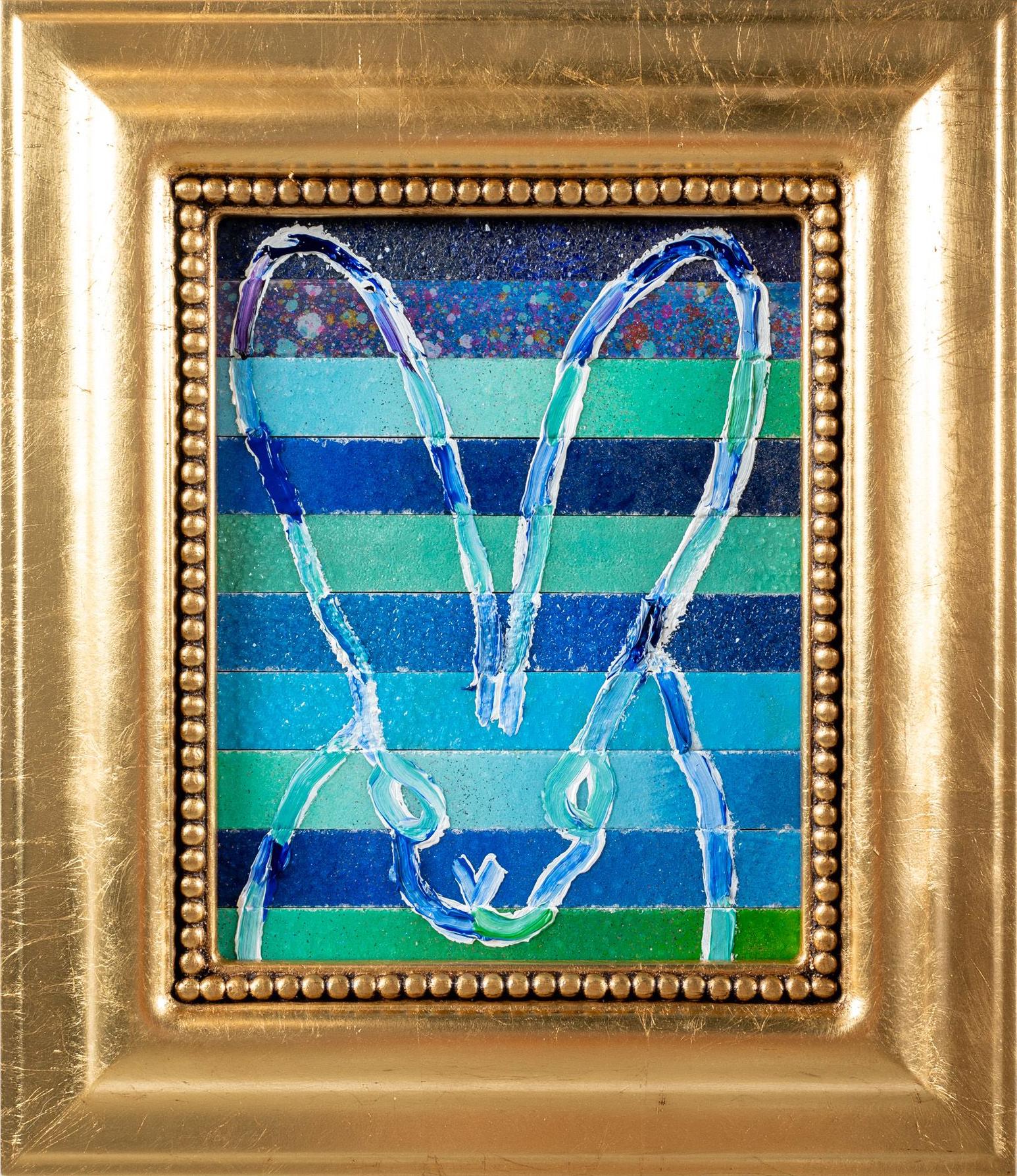 Hunt Slonem - 'Blue Banded' Unique painting For Sale at 1stDibs