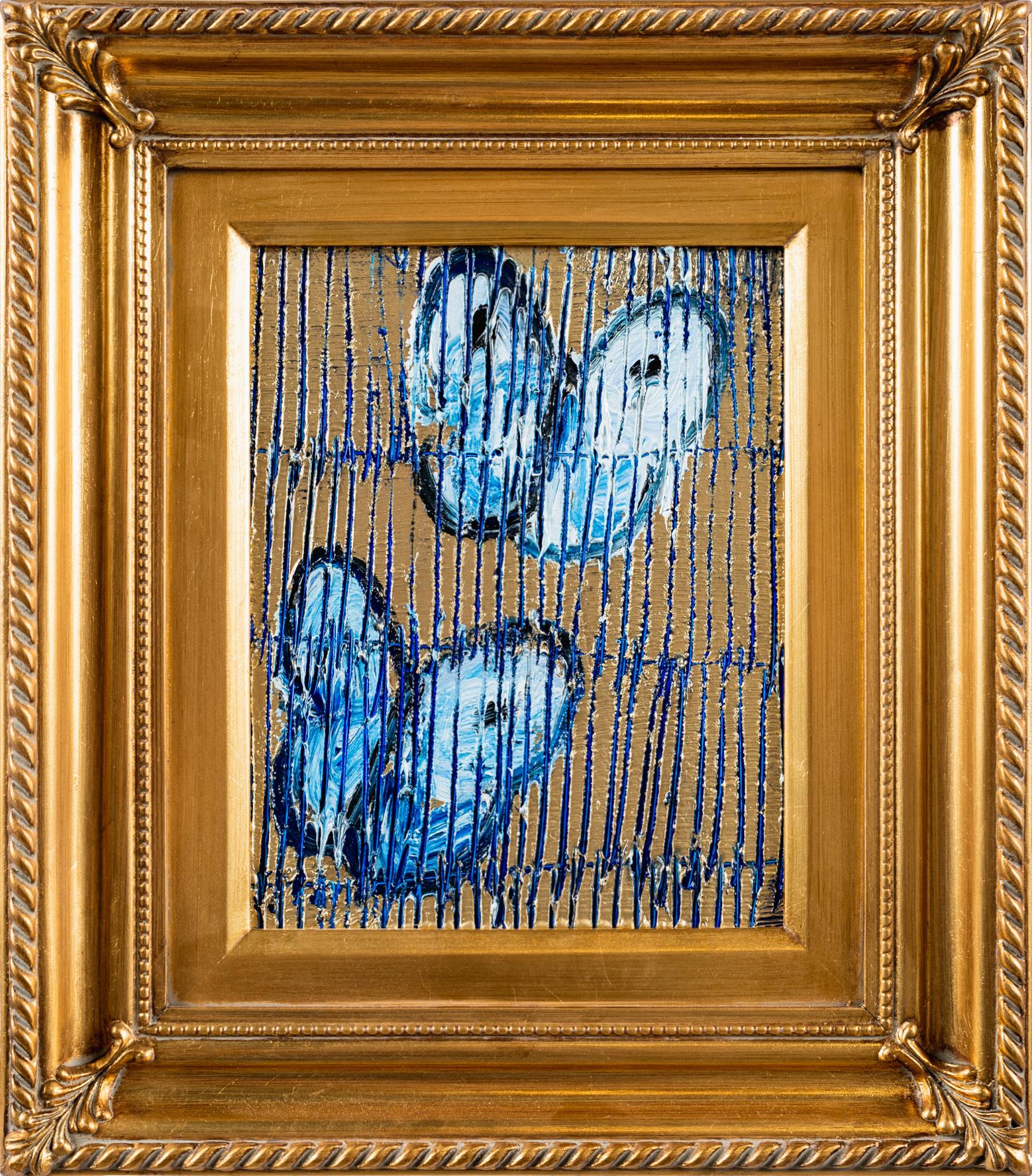 Hunt Slonem - 'Blue Butterflies' Unique painting For Sale at 1stDibs