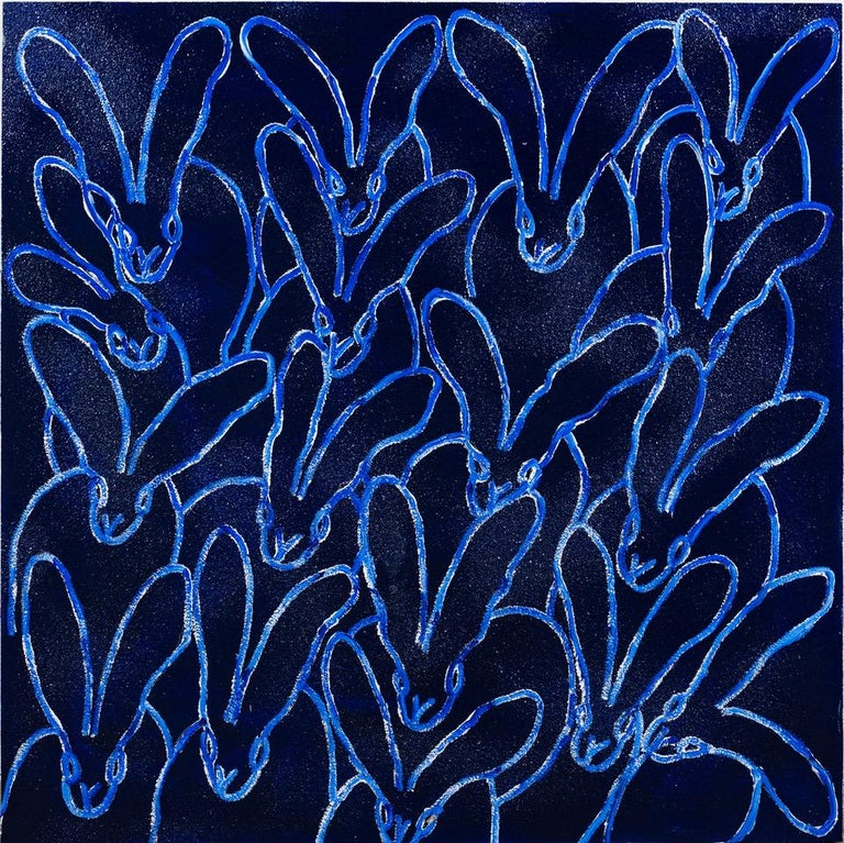 Hunt Slonem - Blue Diamond Dust Hutch For Sale at 1stDibs