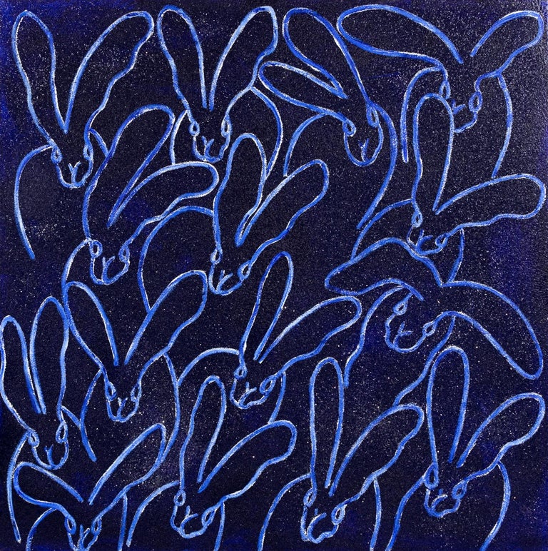 Hunt Slonem - Blue Diamond Dust (Weekend) For Sale at 1stDibs