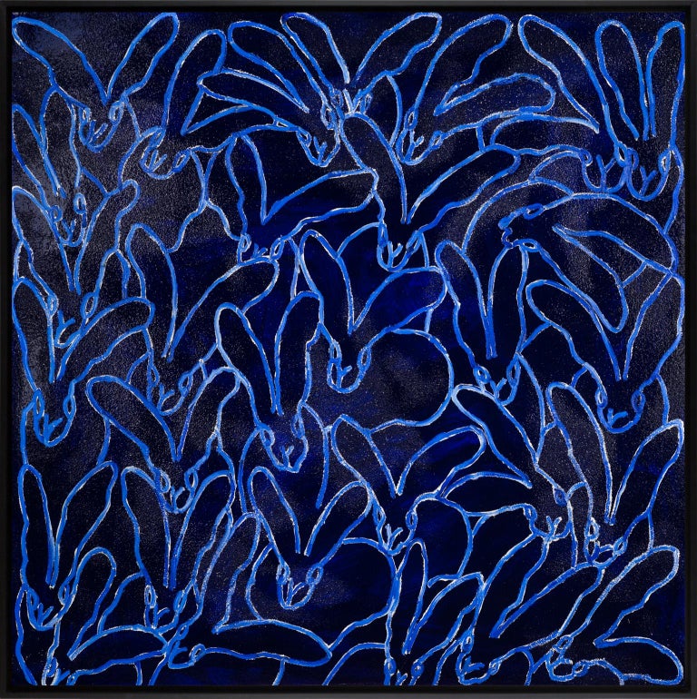 Hunt Slonem - Hunt Slonem "Blue Diamond Hawaii" Cobalt Blue Diamond ...