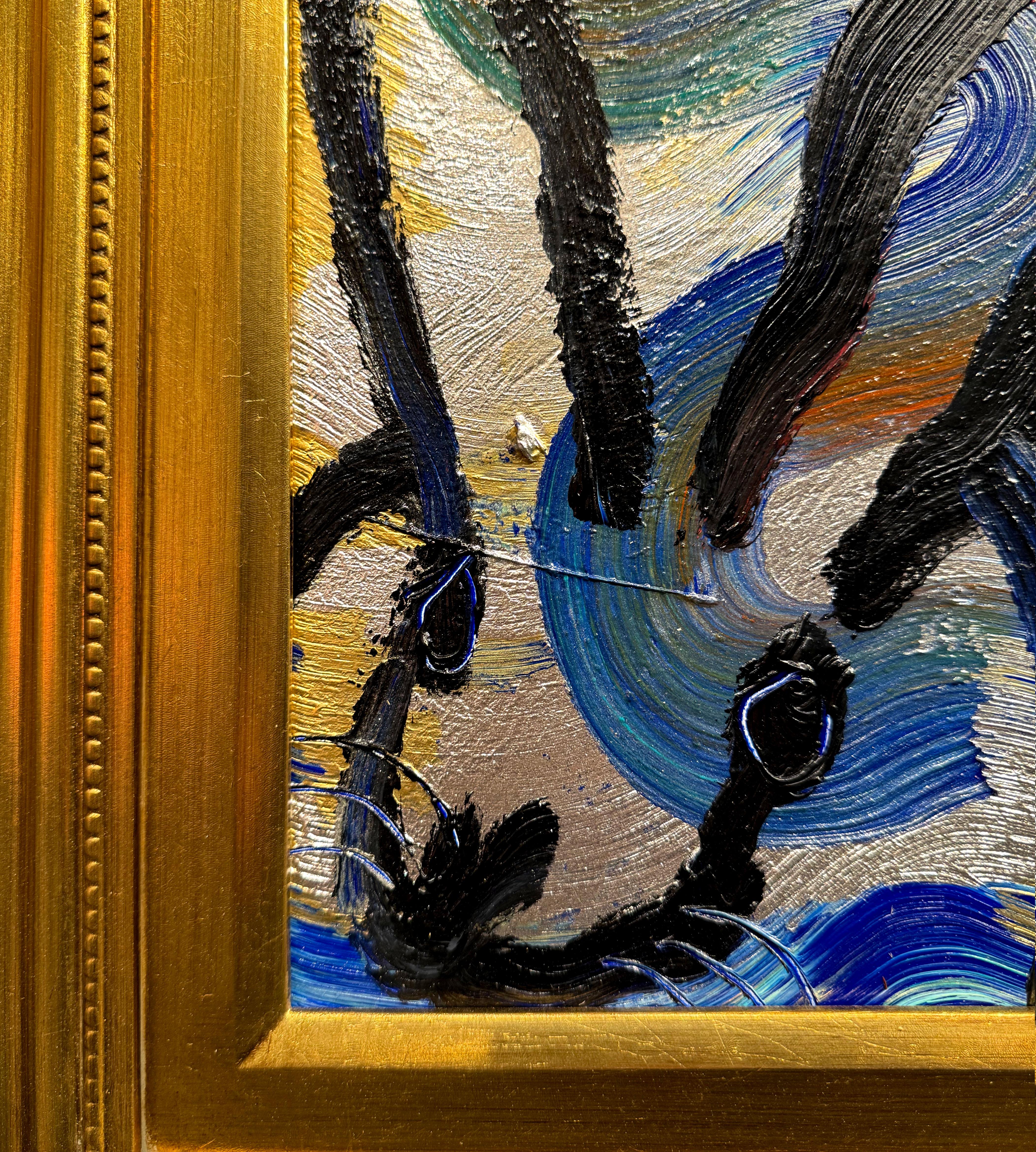 Hunt Slonem - 'Glisten Glide' Unique painting For Sale at 1stDibs