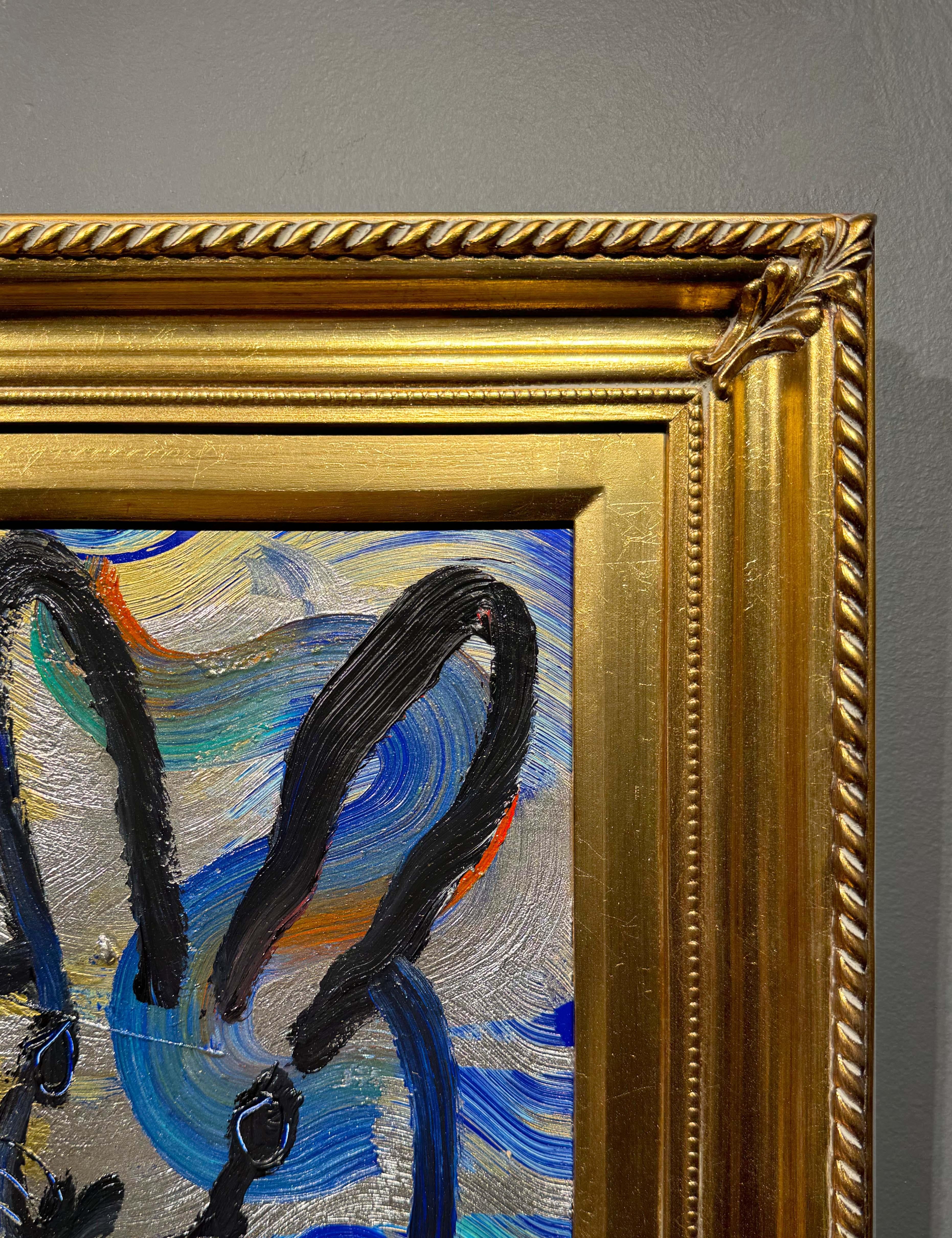 Hunt Slonem - 'Glisten Glide' Unique painting For Sale at 1stDibs