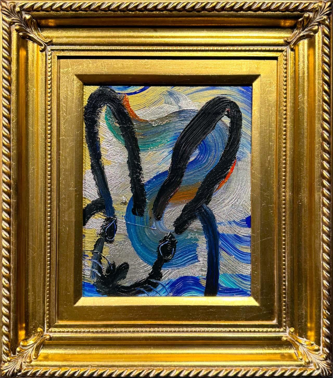 Hunt Slonem - 'Glisten Glide' Unique painting For Sale at 1stDibs