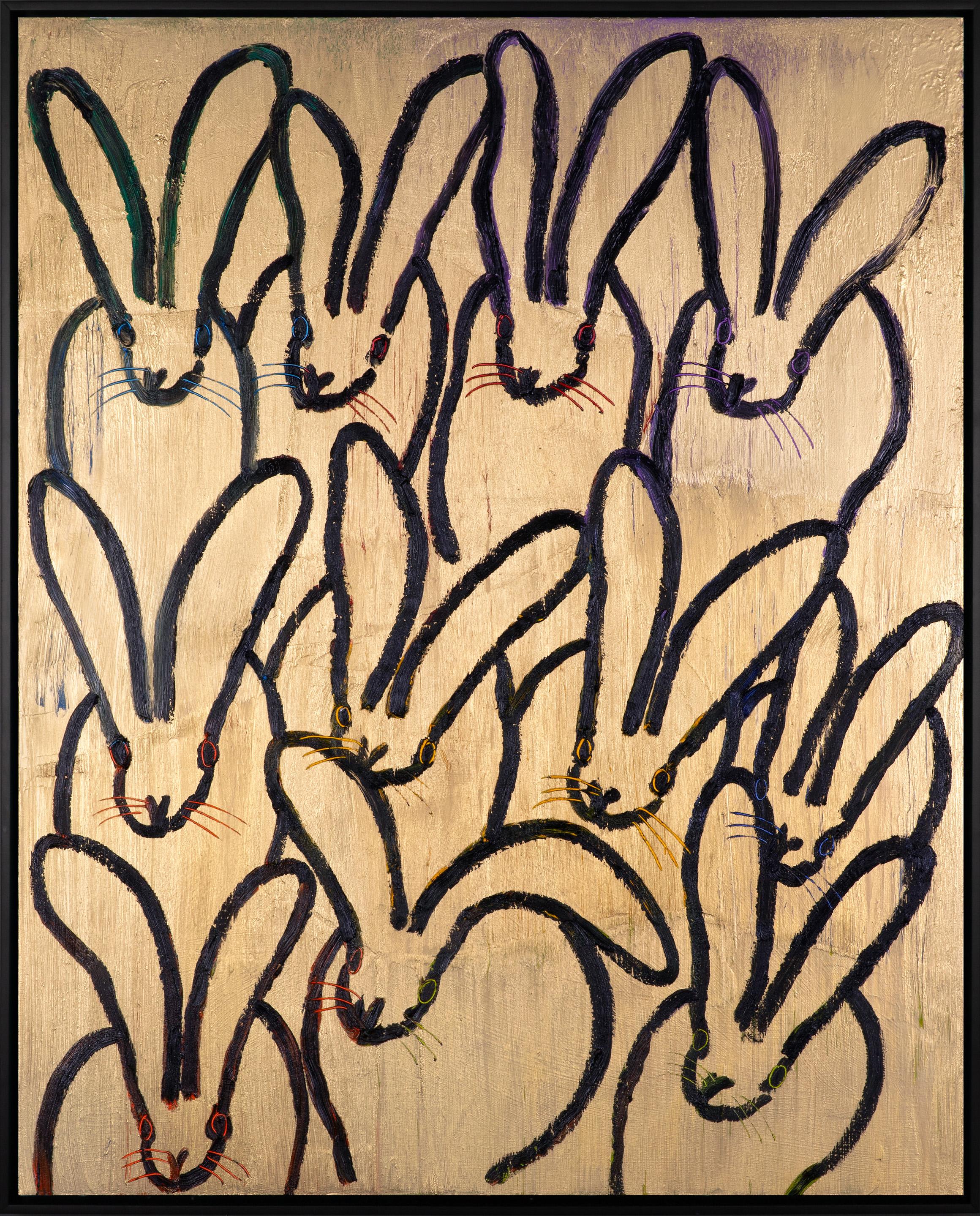 Hunt Slonem - 'Golden Fleece' Unique painting For Sale at 1stDibs