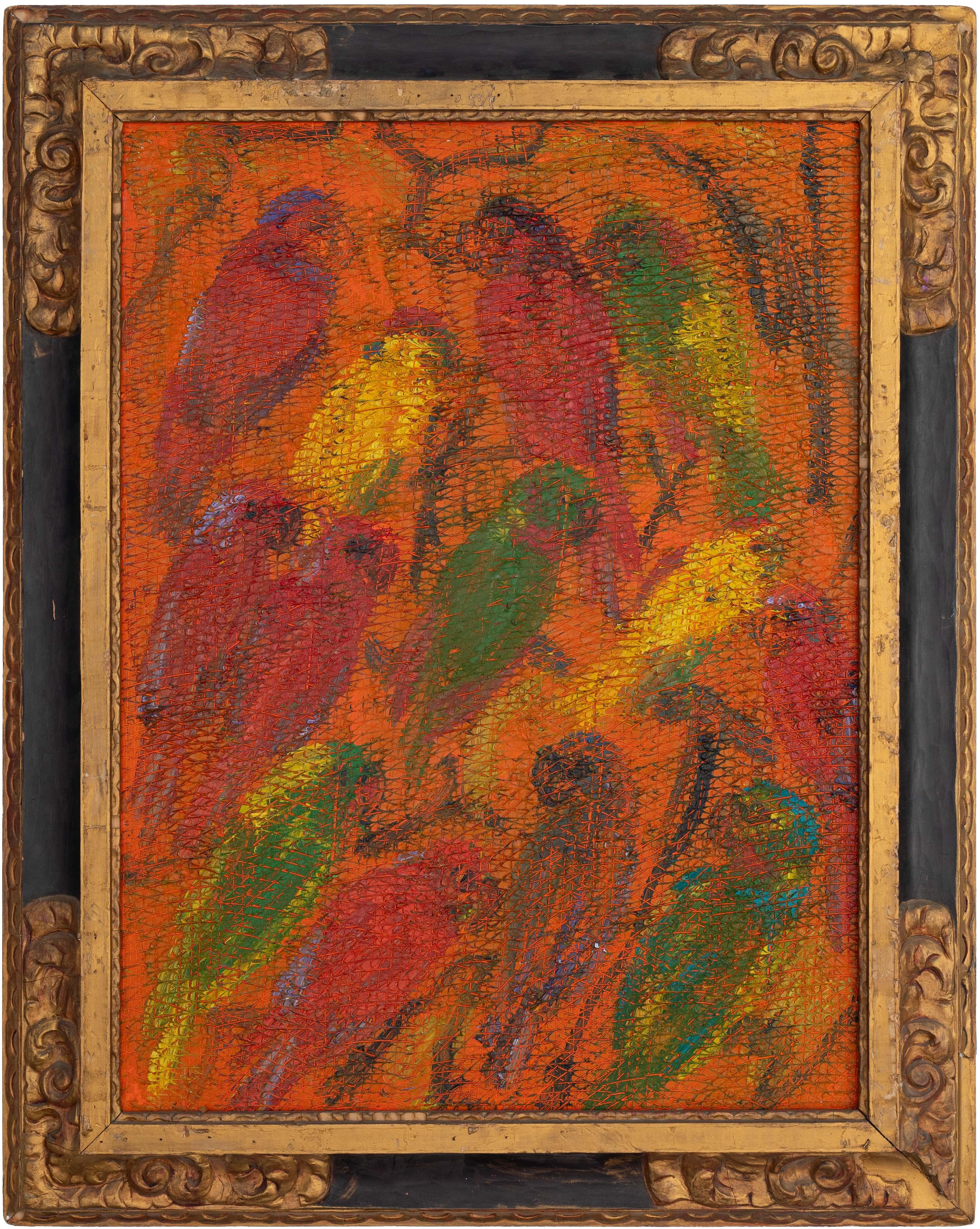 Hunt Slonem - Hunt Slonem "Finches Purple Whydah" Multicolored Birds on ...