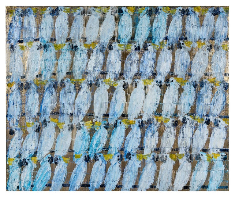 Hunt Slonem - Hunt Slonem "Cockatoo Whisper Tuesday" White and Yellow ...