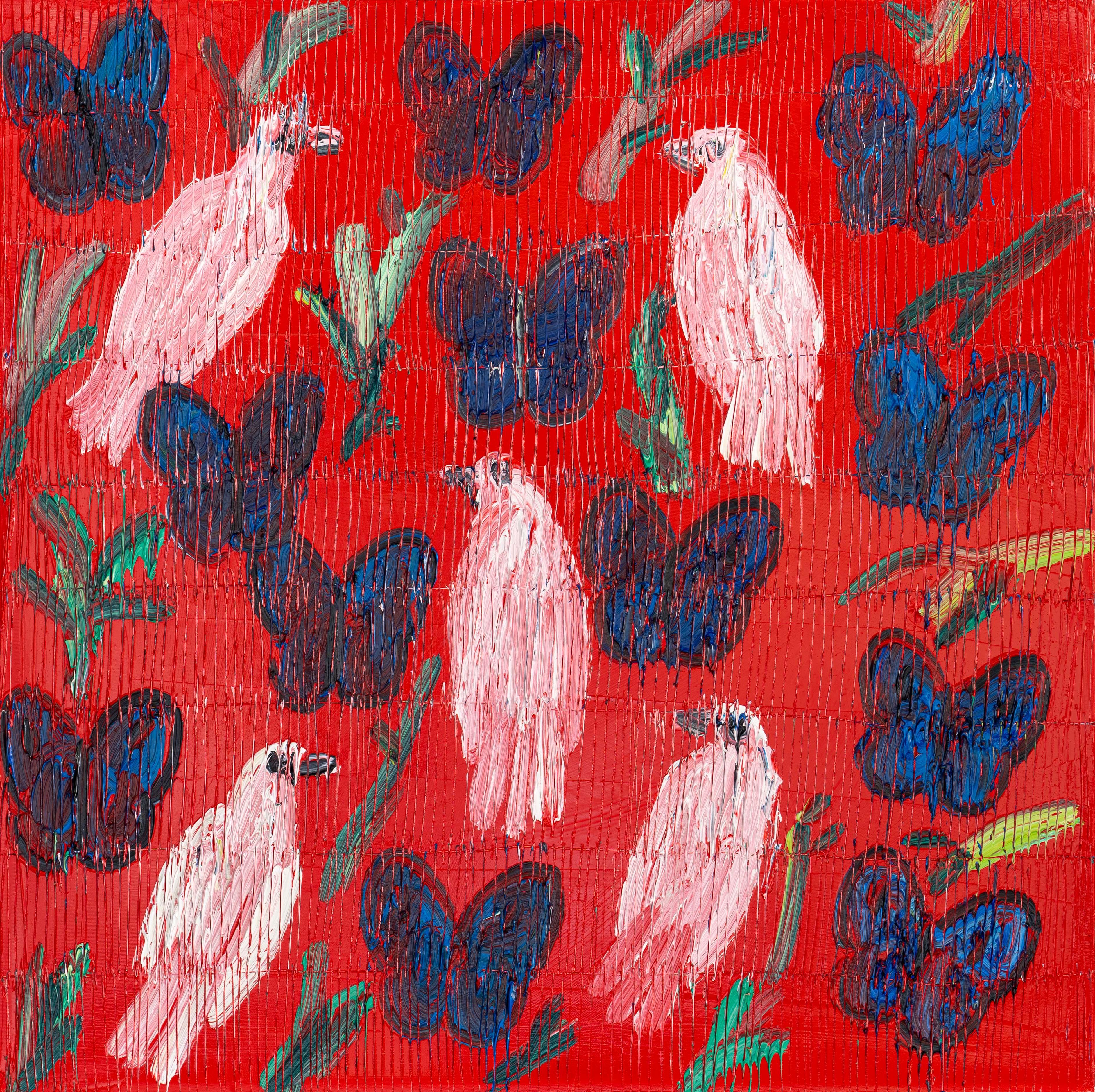 Hunt Slonem - Hunt Slonem "Pink Ascension Thanksgiving" Butterflies For ...