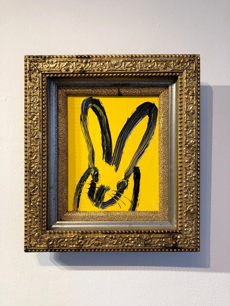 Hunt Slonem - Hunt Slonem, "Paul", 10x8 Yellow Contemporary Bunny Oil ...