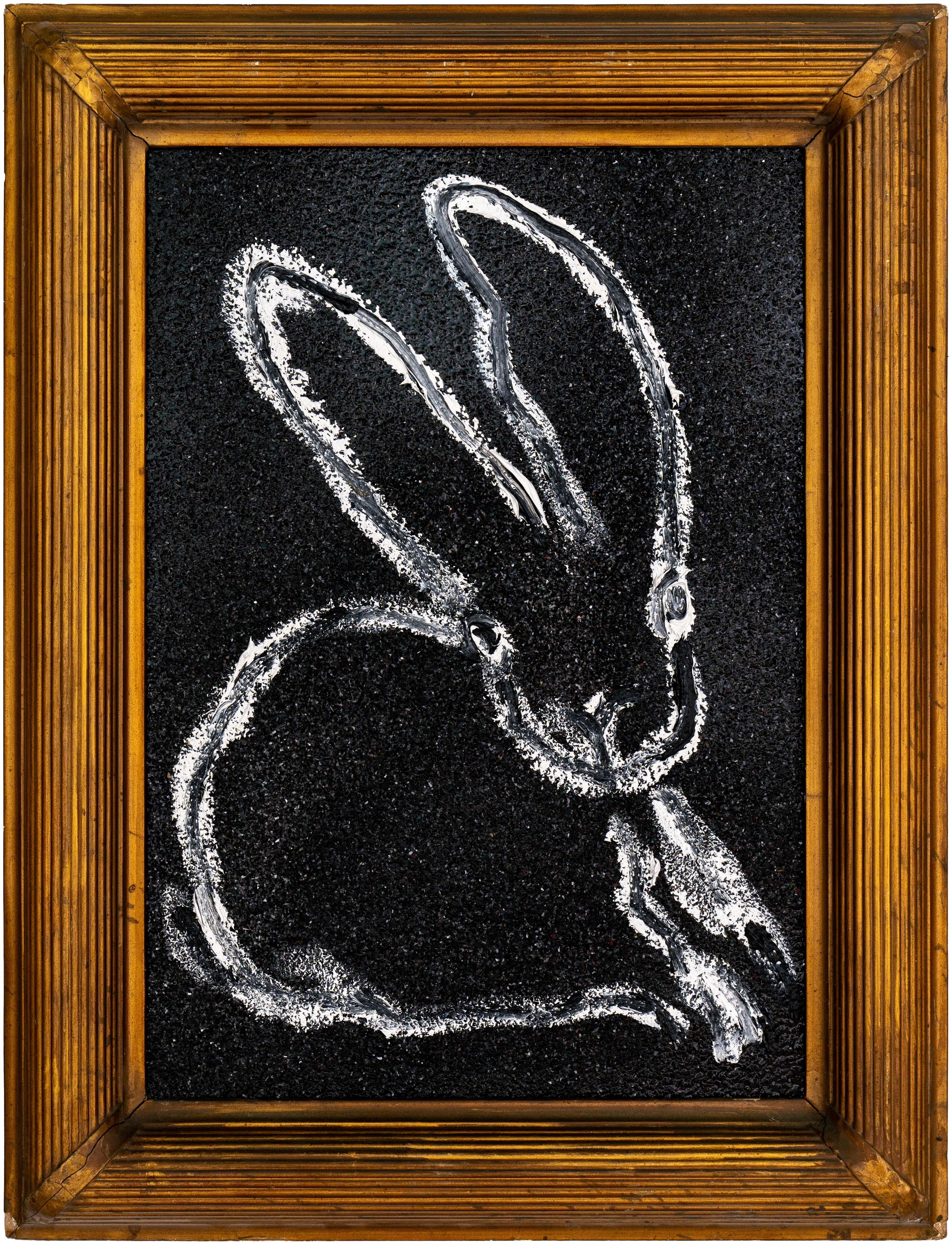English Victorian Painting of A Grey and White Rabbit For Sale at 1stDibs