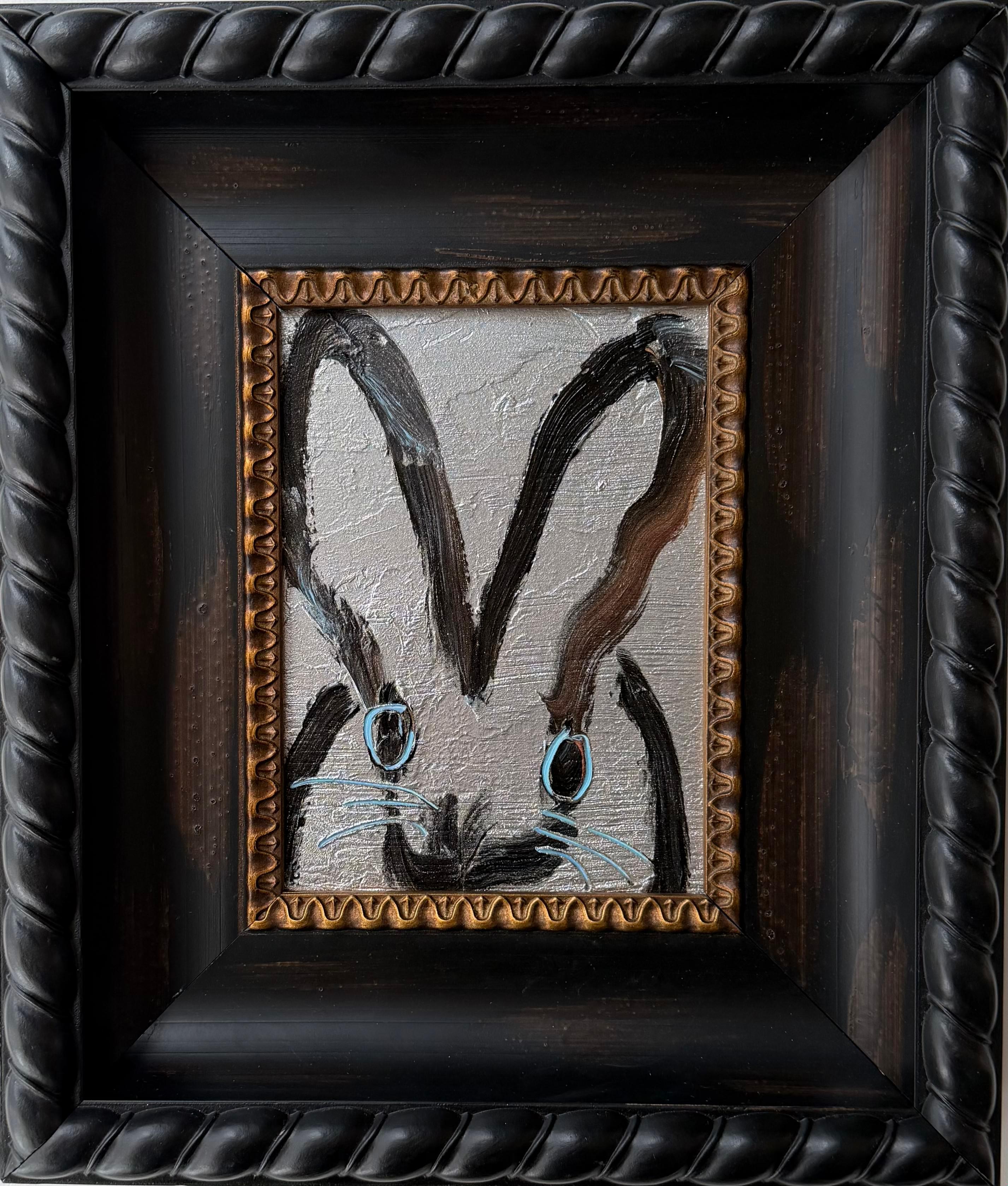 Hunt Slonem - Hunt Slonem "Delight" Black and White Bunny For Sale at ...