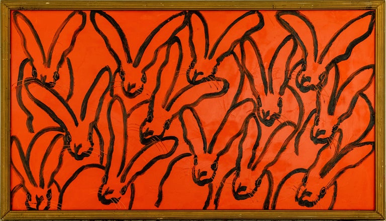 Hunt Slonem - Red Rabbit For Sale at 1stDibs
