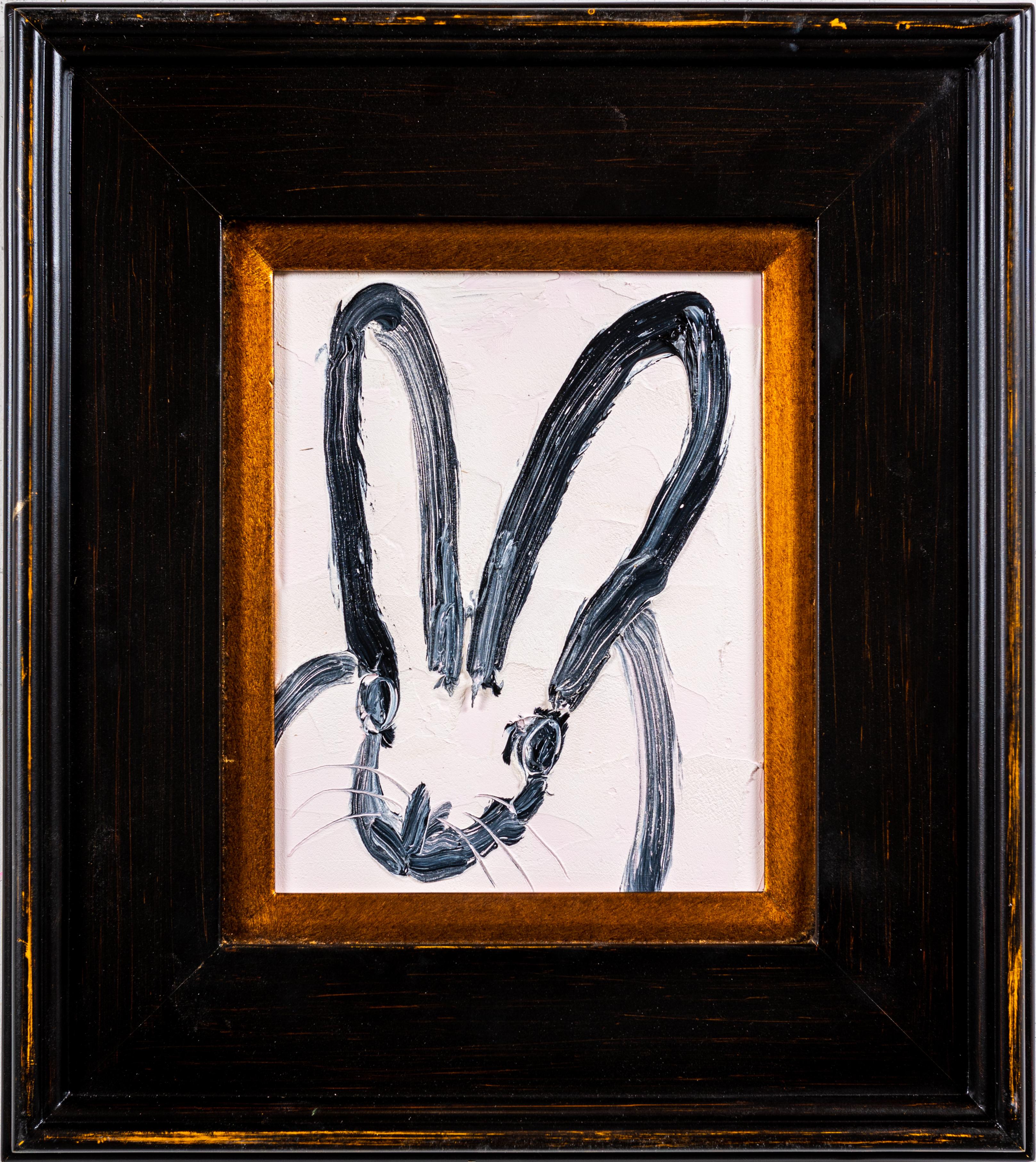 Hunt Slonem - Silver "Bunny Painting" Original Oil Painting in Vintage ...