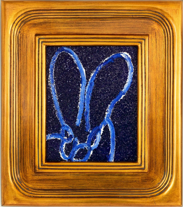 Hunt Slonem - Rhapsody in Blue "Bunny Painting" Original Oil Painting ...