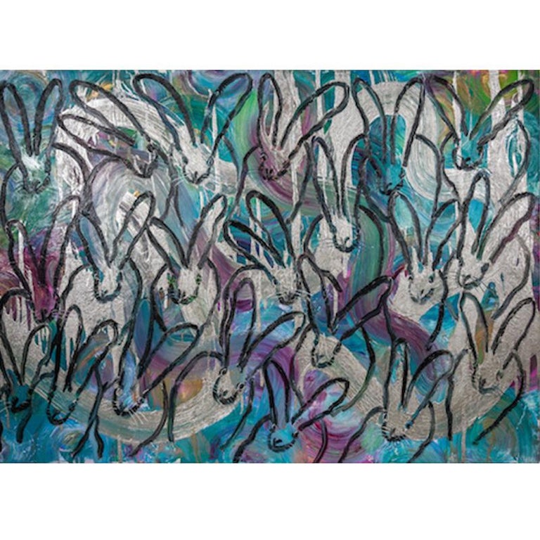 Hunt Slonem - Silver Path (SH0863) For Sale at 1stDibs