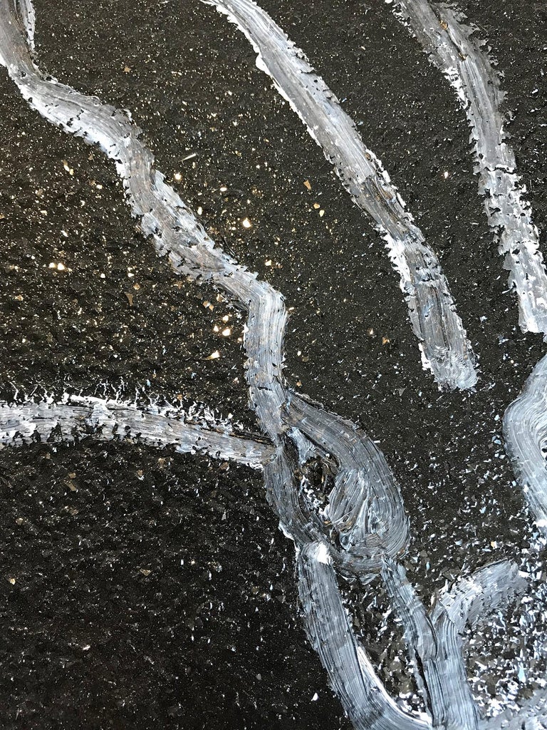 Hunt Slonem - Untitled (Bunny on Black Diamond Dust), Painting For Sale ...