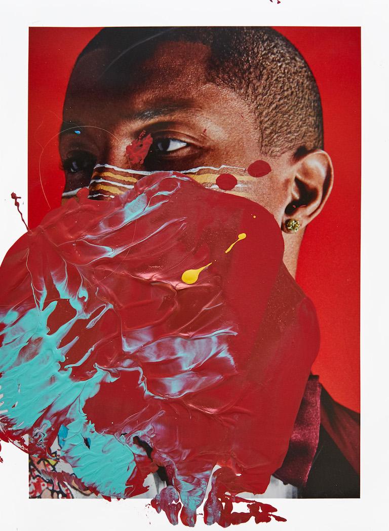 Hunter & Gatti - Kaaling Pharrell Williams, Portrait. Mixed media on a ...
