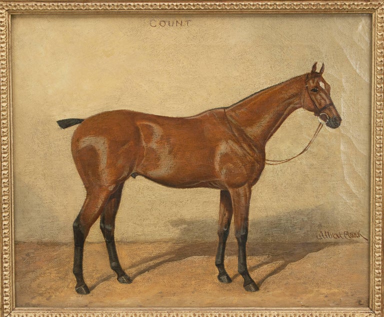 Hunter in Stable by Albert Clark at 1stdibs