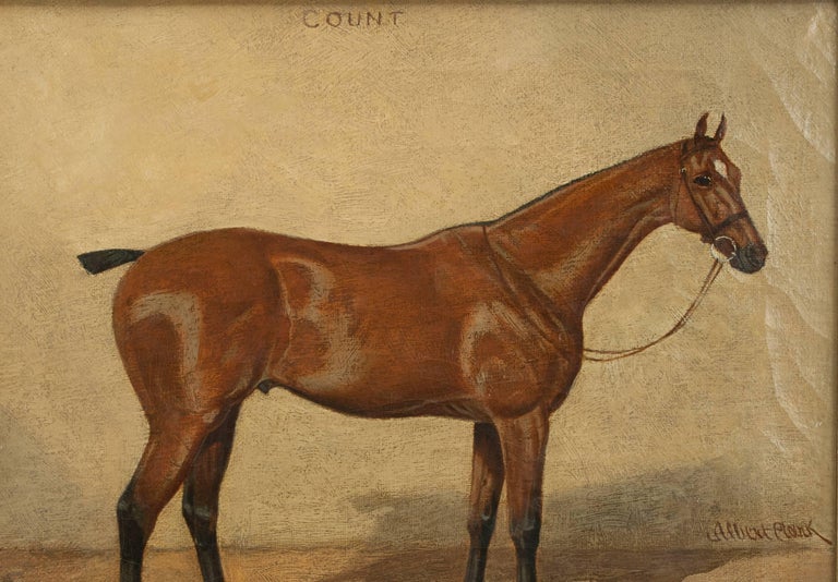 Hunter in Stable by Albert Clark at 1stdibs