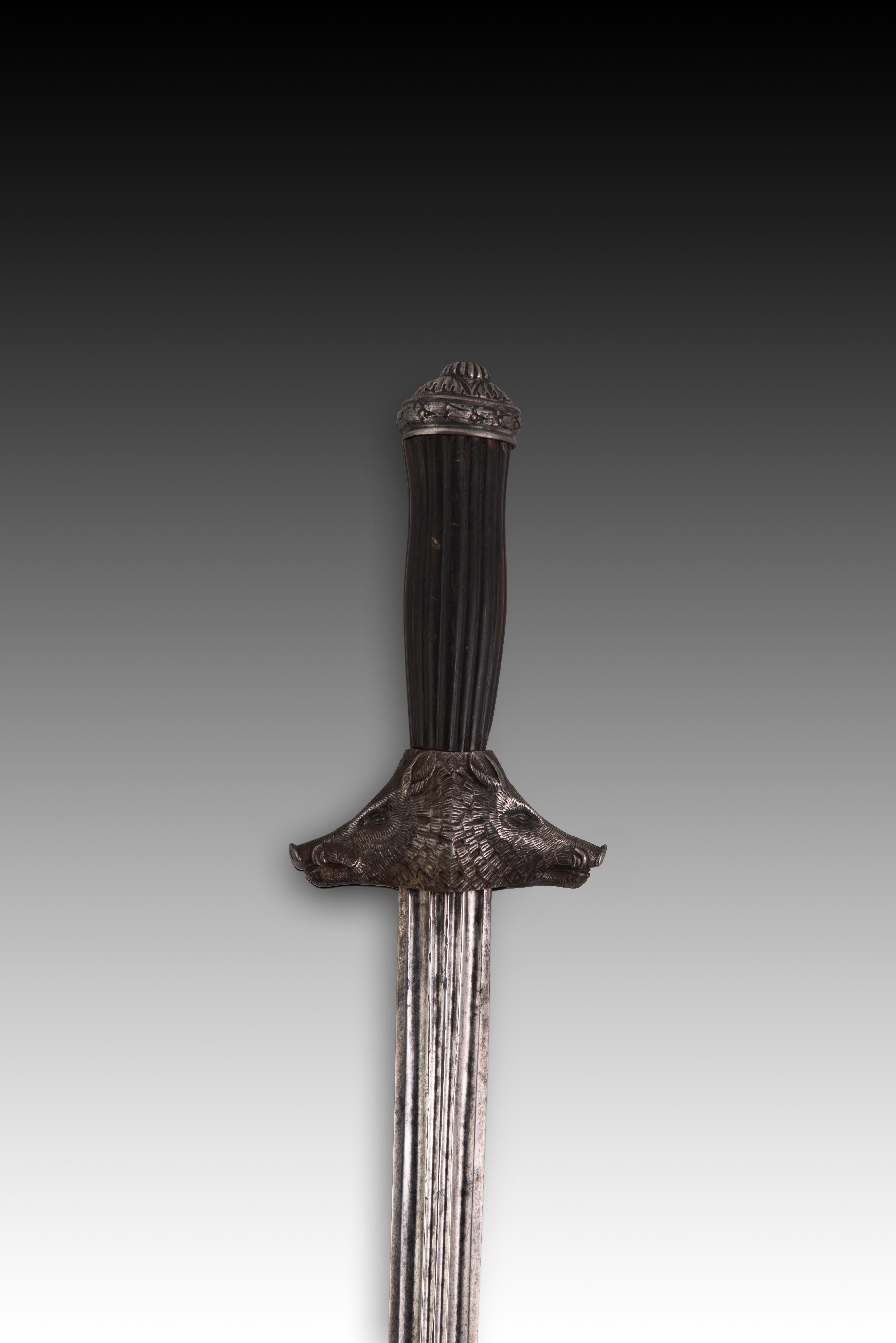 Espada de caza. Acero, cuerno. Escuela francesa, siglo XIX. en venta en ...