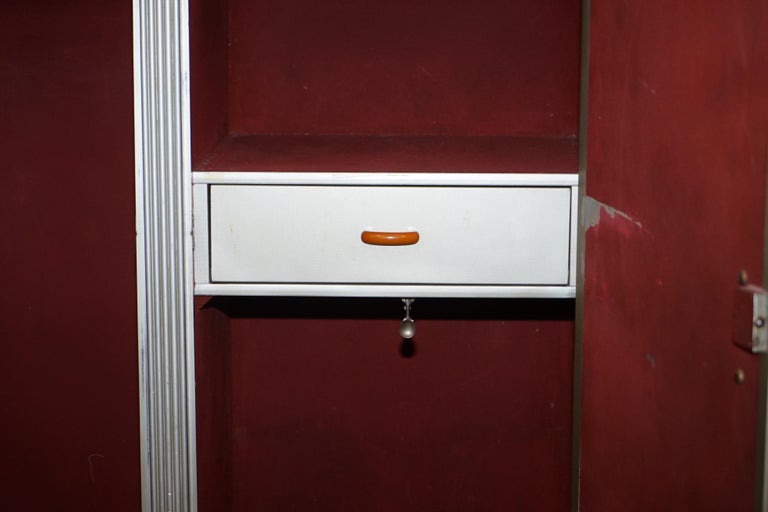 Huntington Aviation Industrial Art Deco Double Wardrobe Aluminium Frame ...