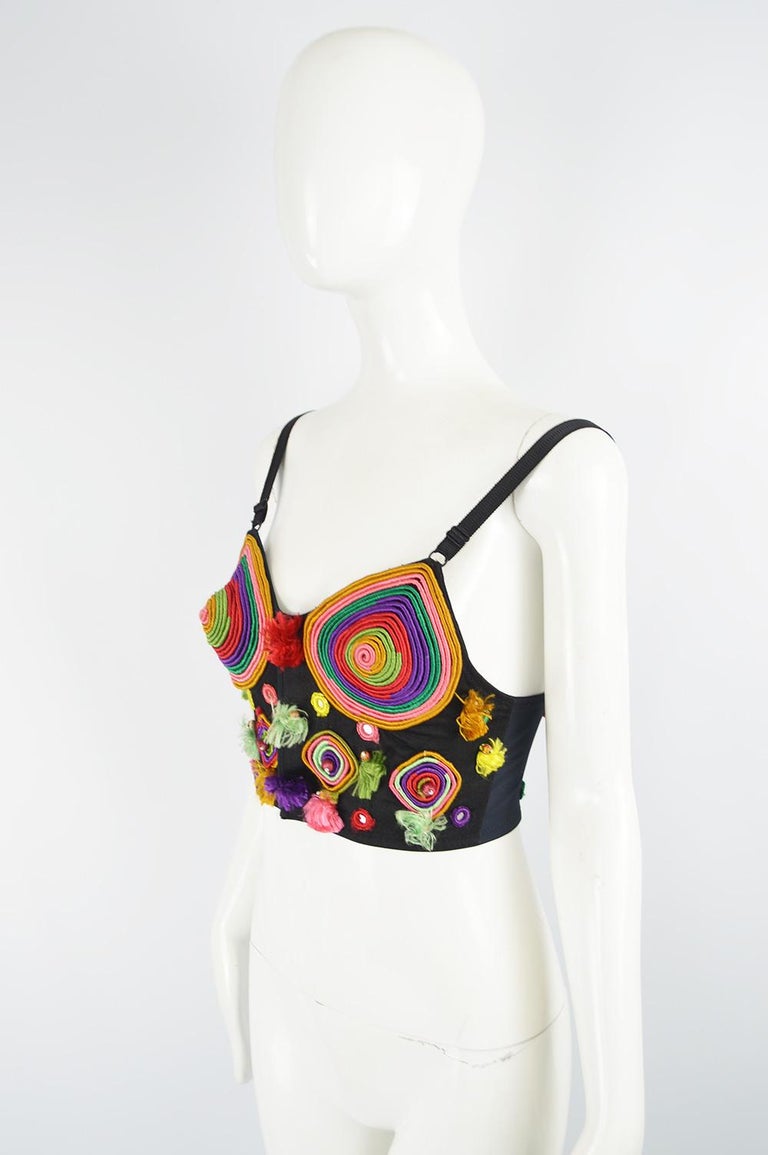 Hunza Vintage Cone Bra Bustier Top Embellished with Mirrorwork and ...