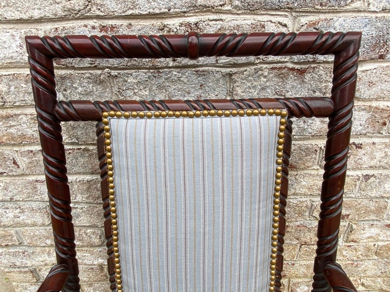 Hunzinger Wood Framed Arm Chair For Sale at 1stDibs