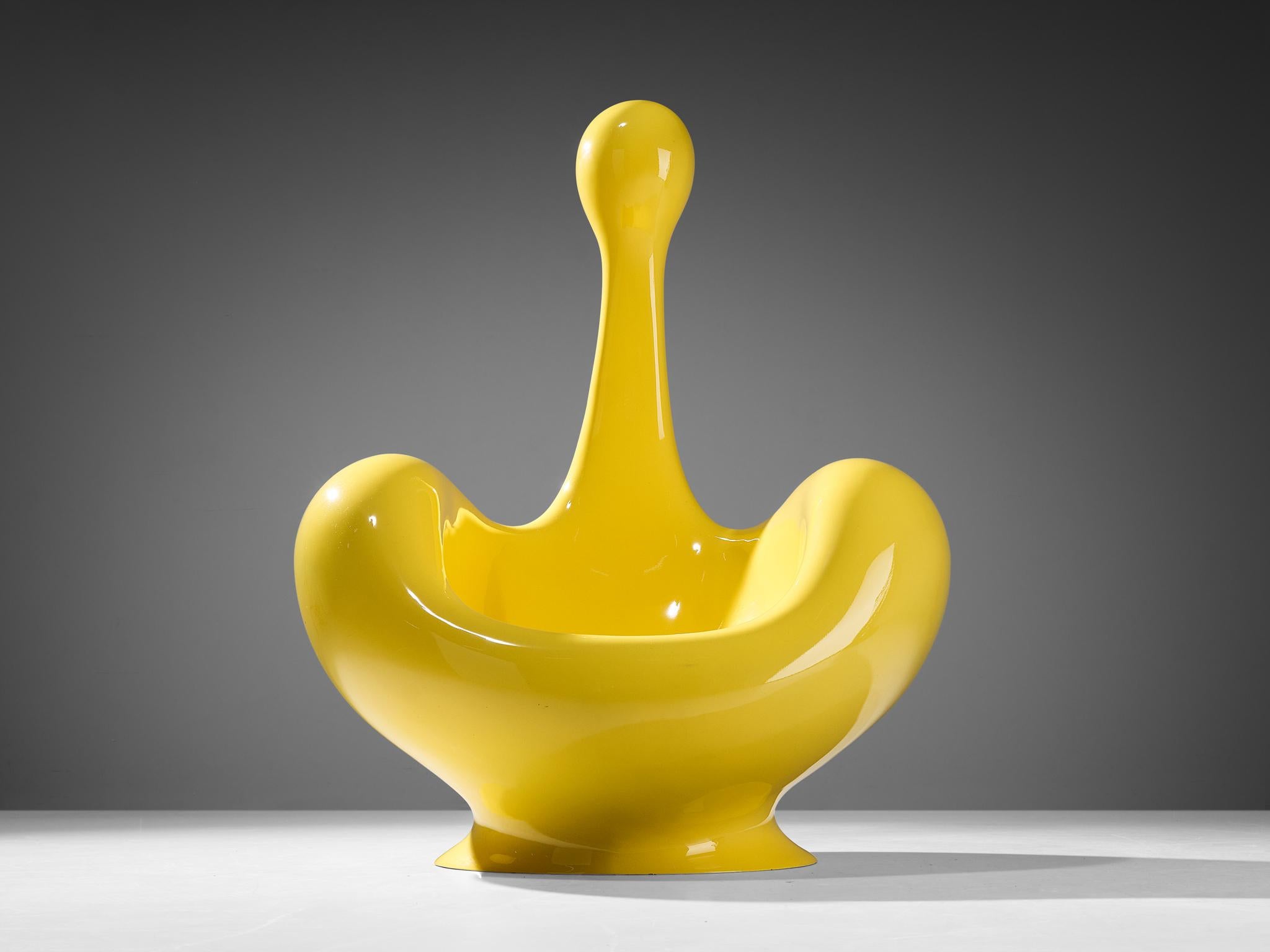 Huub and Aleid Kortekaas 'Engelhart' Chair in Yellow Fiberglass For ...