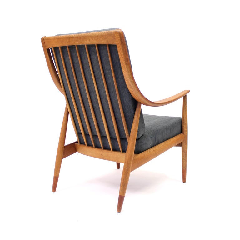 Hvidt and Mølgaard, Teak and Oak Lounge Chair FD 145, France and ...