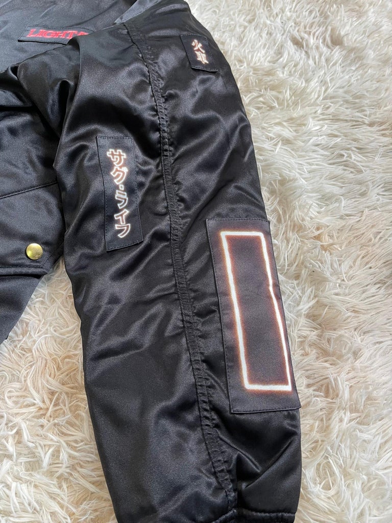 Hyein Seo S/S2015 Dark Neon Crop Bomber Jacket at 1stDibs