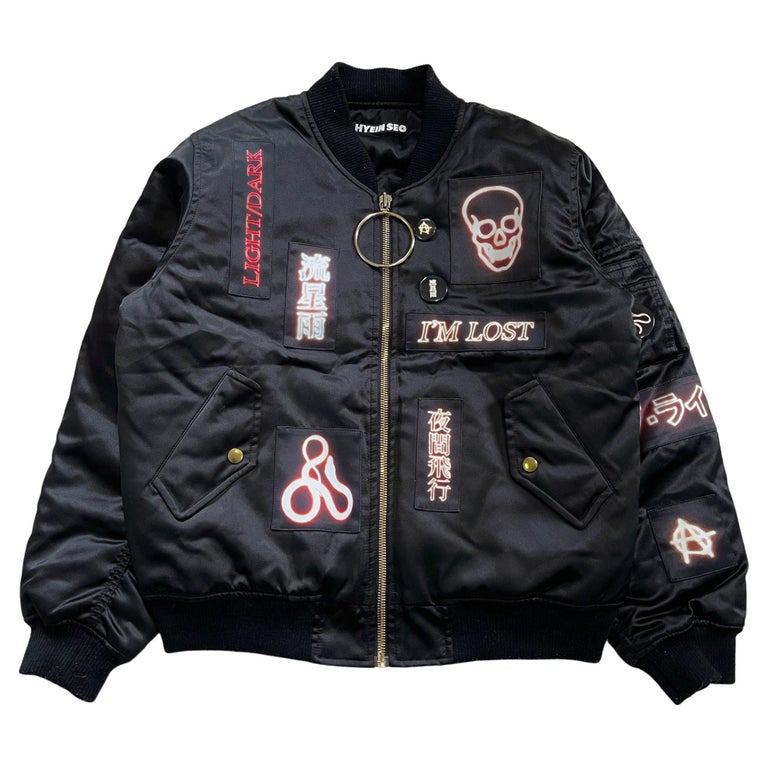 Hyein Seo S/S2015 Dark Neon Crop Bomber Jacket at 1stDibs