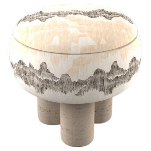 Hygge Puff Designed by Saccal Design House Scribble Monochrome ...