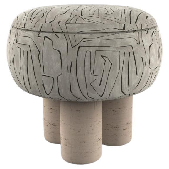 Hygge Puff Designed by Saccal Design House Cascadia Basalt Travertine ...