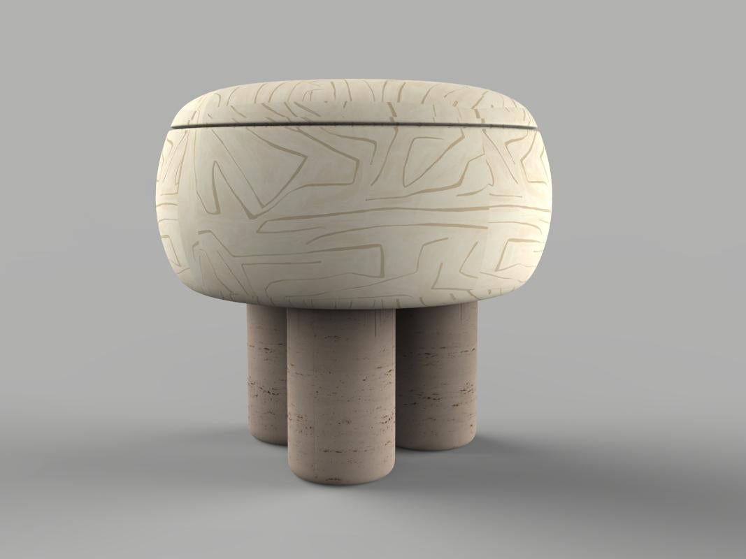 Hygge Puff Designed by Saccal Design House Graffito Parchment ...