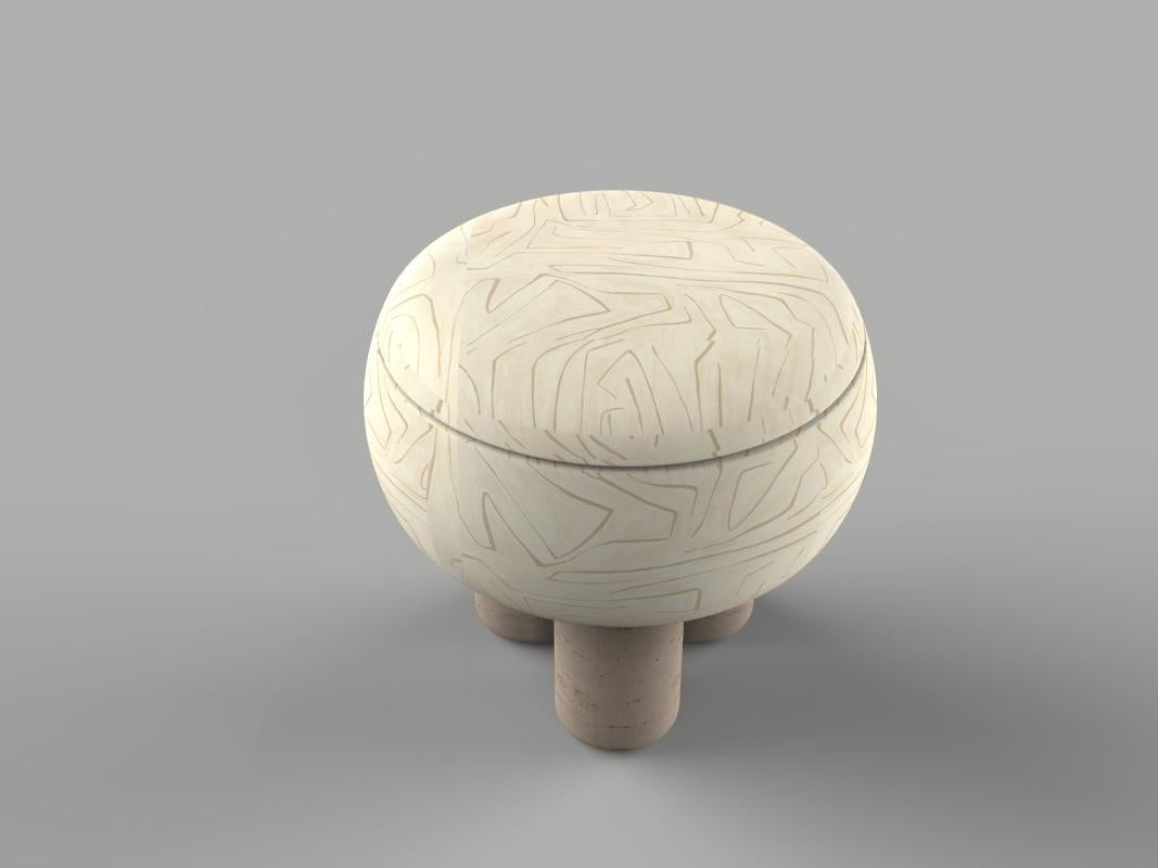 Hygge Puff Designed by Saccal Design House Graffito Parchment ...