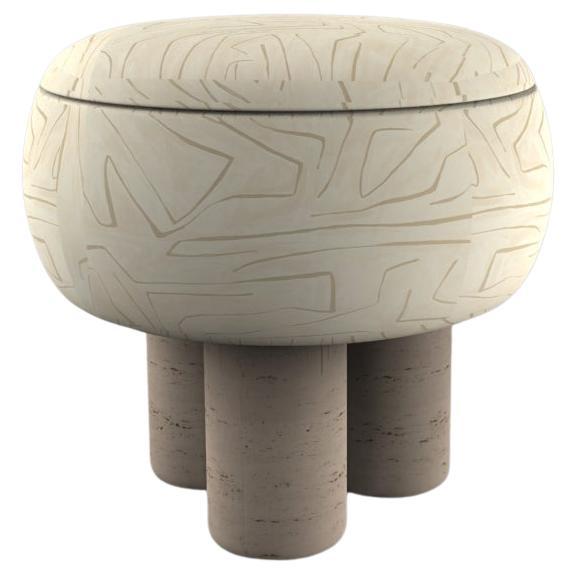 Hygge Puff Designed by Saccal Design House Cascadia Basalt Travertine ...