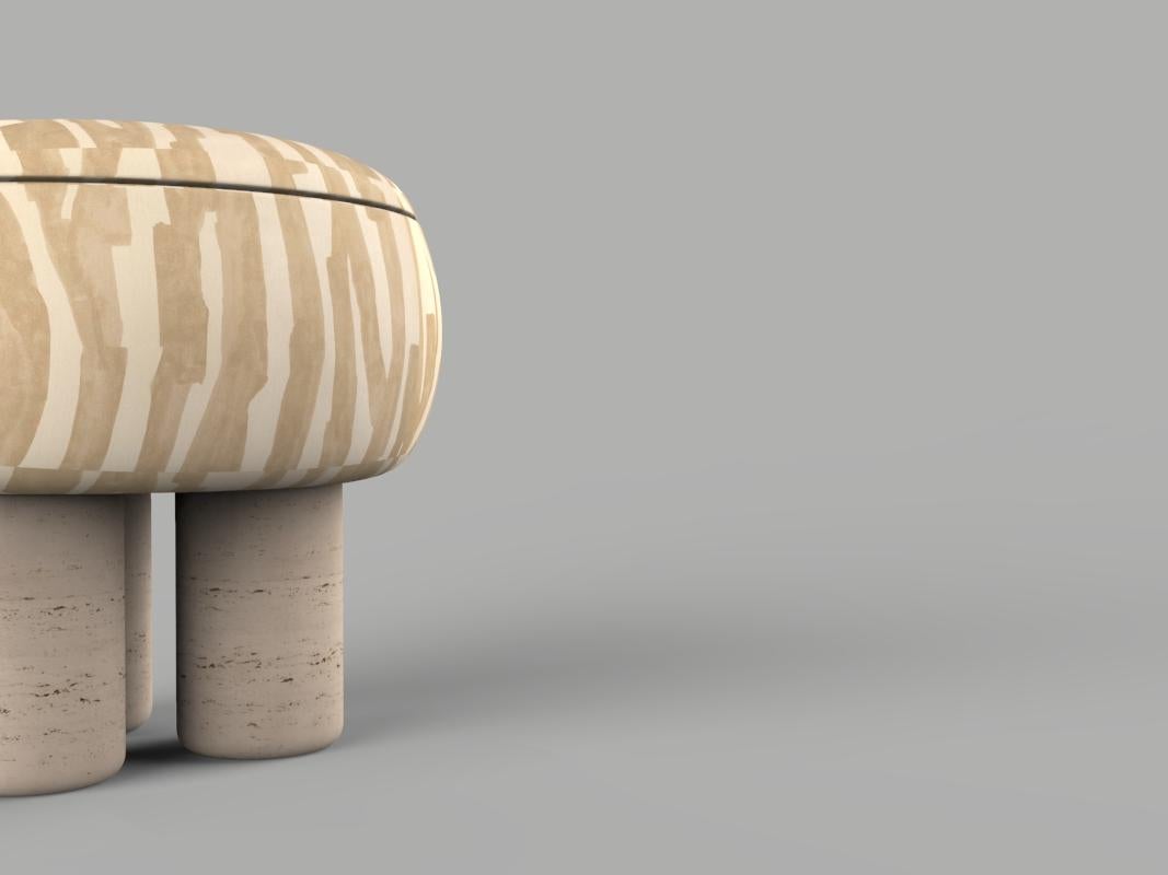Hygge Puff Designed by Saccal Design House Intargia Buff Travertine For ...