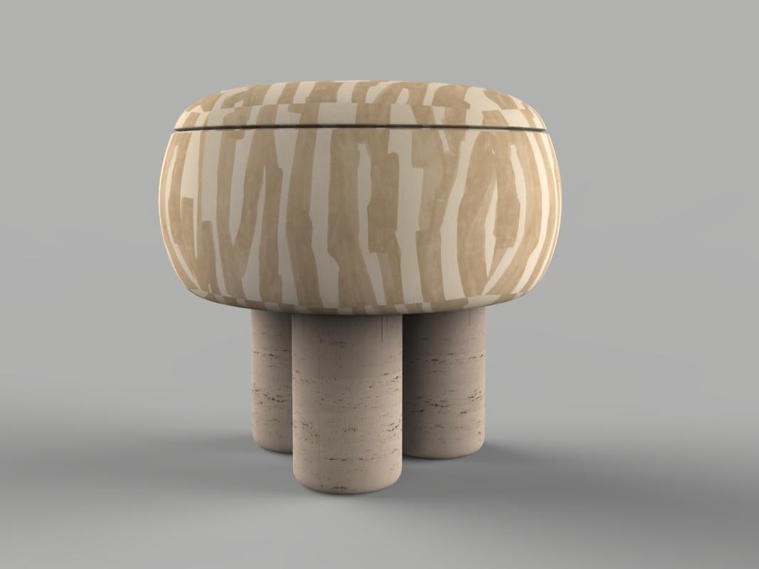Hygge Puff Designed by Saccal Design House Intargia Buff Travertine For ...