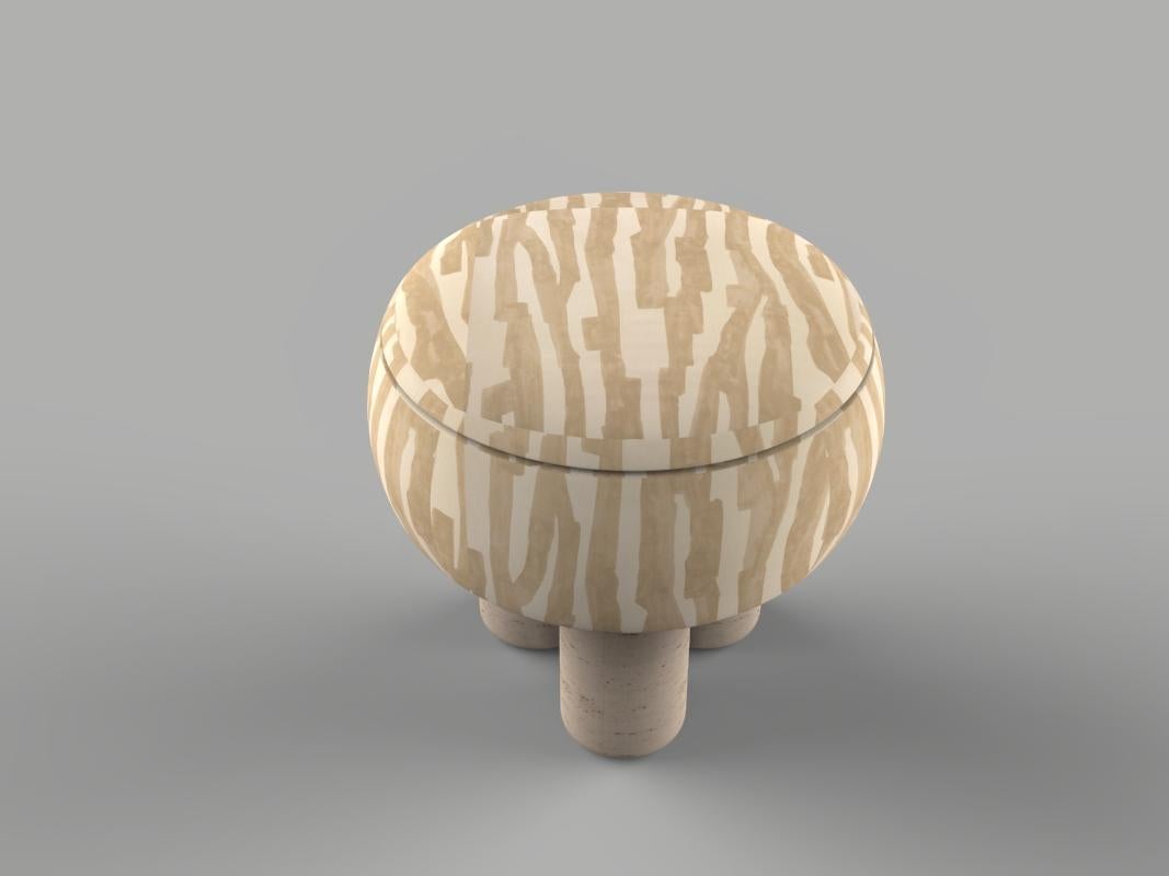 Hygge Puff Designed by Saccal Design House Intargia Buff Travertine For ...