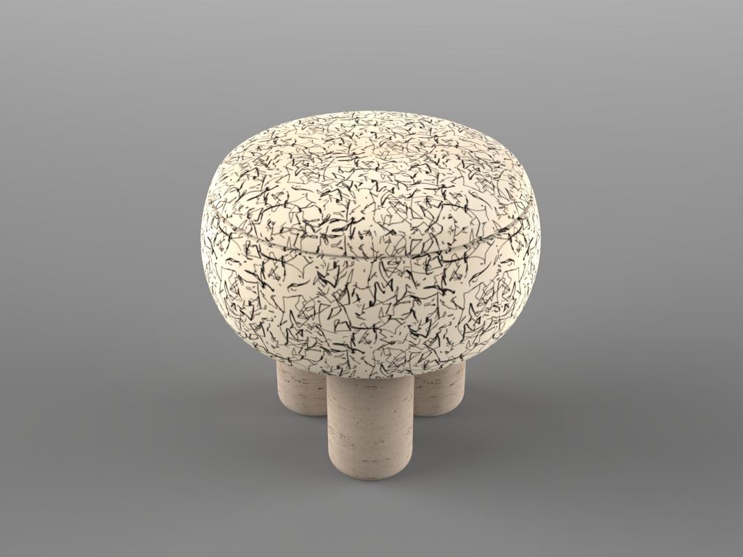 Hygge Puff Designed by Saccal Design House Scribble Monochrome ...
