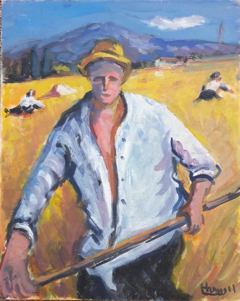 Hyppolite Roger - Le Faucheur, Bringing in the Harvest. French Fauvist ...