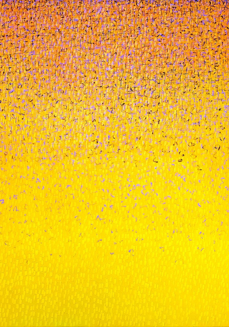 Hyun Ae Kang - Bright Yellow Monochrome Painting "Words Triology" by ...