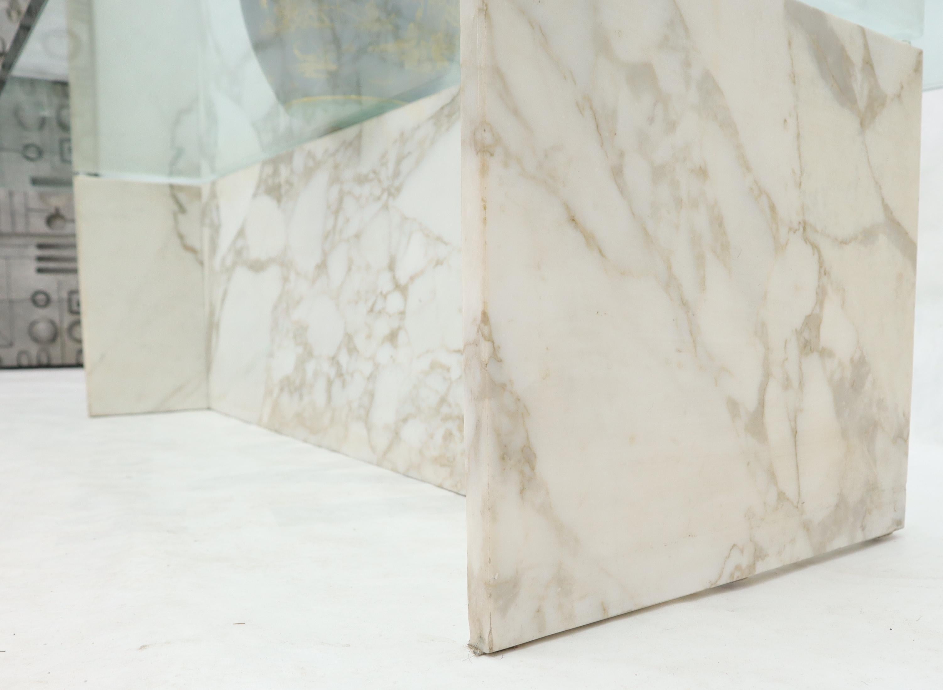 I Beam Shape Marble Base Glass Top Coffee Table at 1stDibs | glass ...