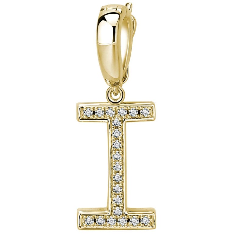 I Initial Pendant/Charm For Sale at 1stDibs