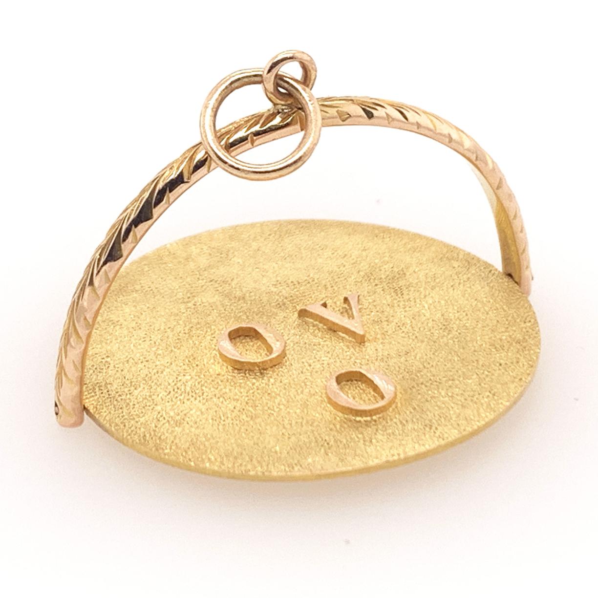 'I Love You' Large Gold Kinetic Spinner Charm at 1stDibs | kinetic ...