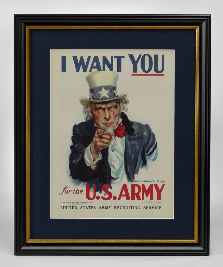 "I Want You for the U.S. Army" Vintage WWII Poster by James Montgomery ...
